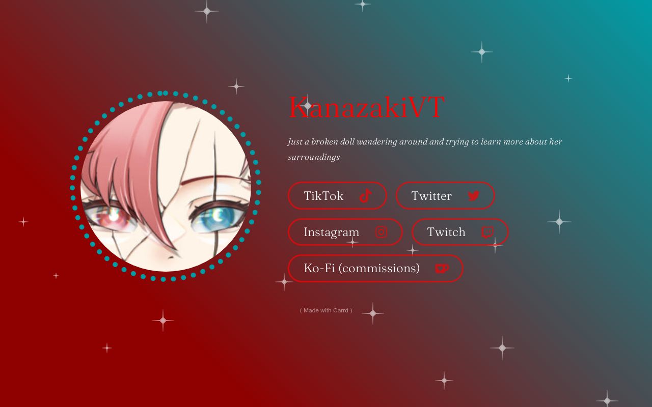 Vtuber Carrd
